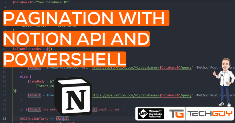 Pagination with Notion API and PowerShell - TechGuy